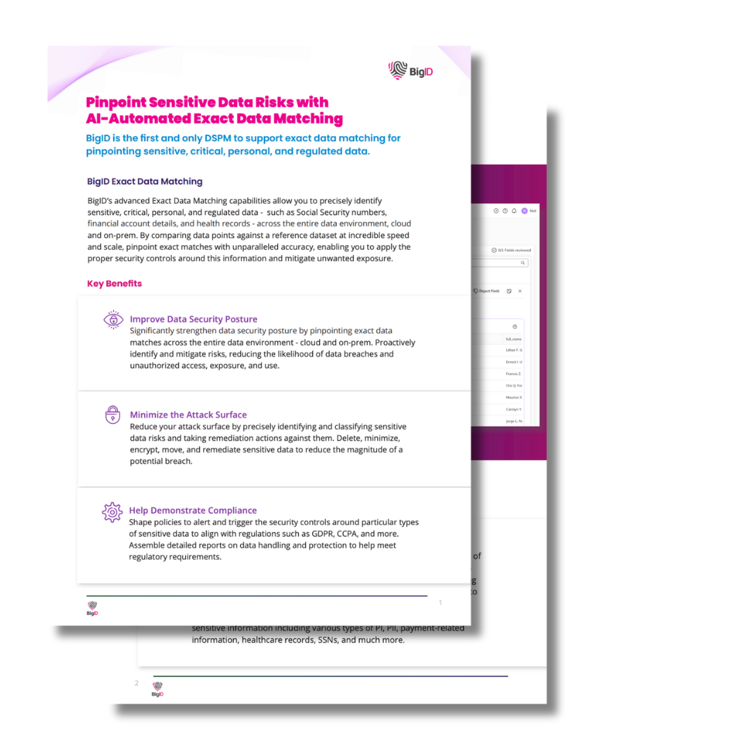 Exact Data Matching Solution Brief